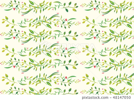 Pastel-style retro grass flower pattern... - Stock Illustration ...