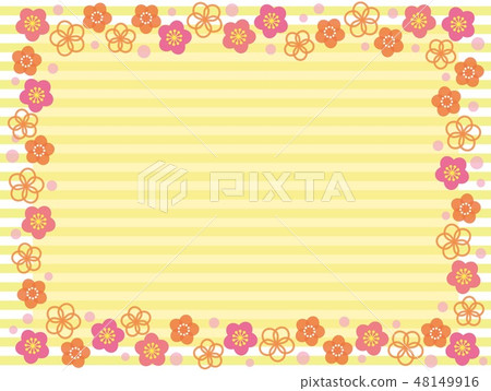 Plum frame border - Stock Illustration [48149916] - PIXTA