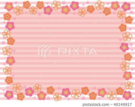 Plum frame border - Stock Illustration [48149917] - PIXTA