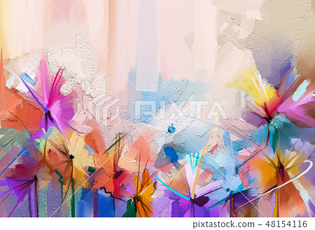 Abstract painting of spring flower - Stock Illustration [48154116] - PIXTA