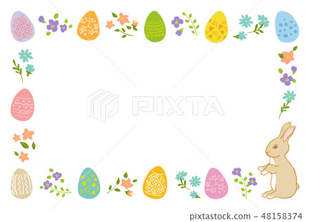 Easter frame square - Stock Illustration [48158374] - PIXTA