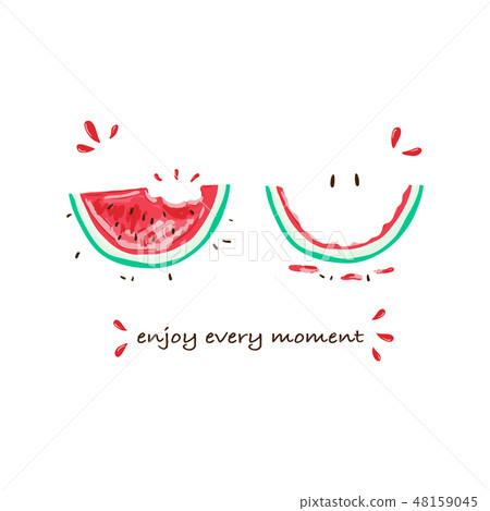 tropical slogan, watermelon, t-shirt graphic - Stock Illustration ...