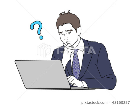 Questionable businessman - Stock Illustration [48160227] - PIXTA