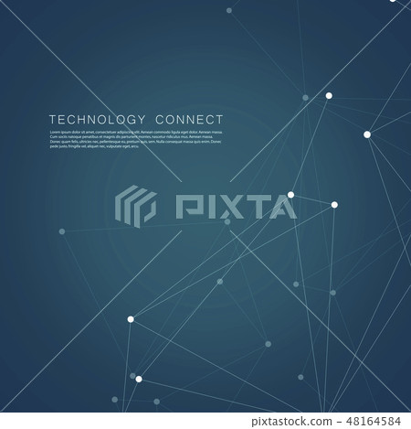 Abstract vector science dark blue background... - Stock Illustration ...