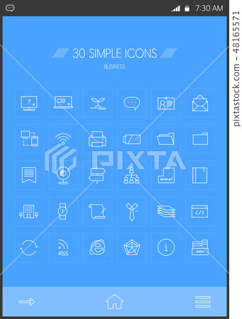 Simple line icon set 30 - Stock Illustration [48165571] - PIXTA