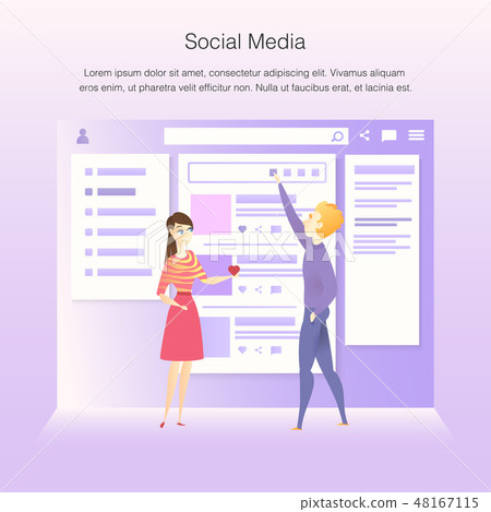 Social Network Interface Wireframe Develop Process - Stock Illustration ...