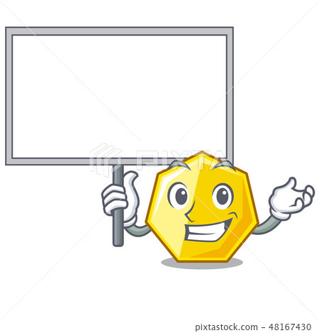Bring board heptagon in the a cartoon shape - Stock Illustration ...