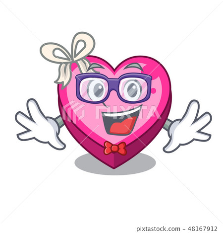 Geek Heart box isolated in the character - Stock Illustration [48167912 ...