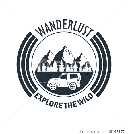 wanderlust adventure logo - Stock Illustration [48168172] - PIXTA