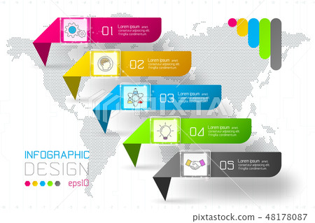 Colorful business rectangle labels shape - Stock Illustration [48178087 ...