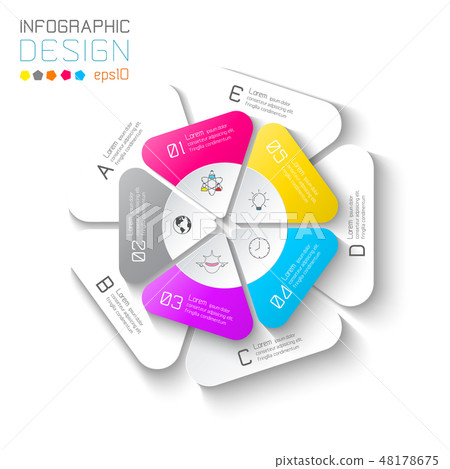 Business labels infographic on two layers circles - Stock Illustration ...
