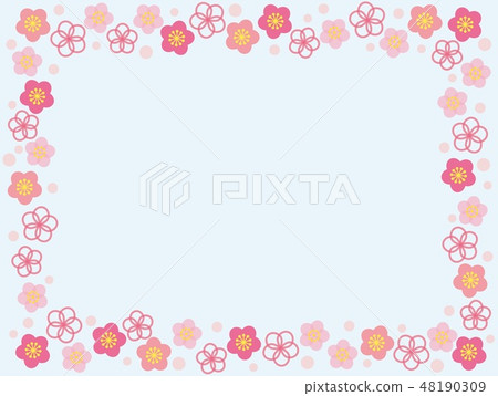 Plum Frame - Stock Illustration [48190309] - PIXTA