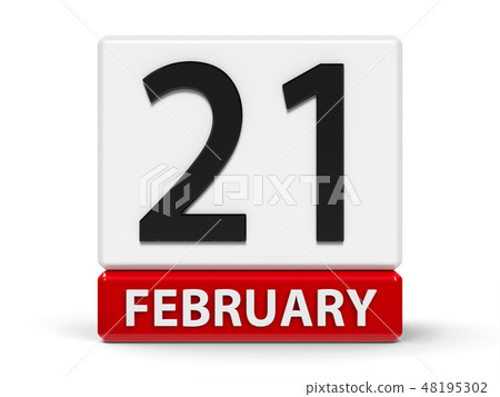 Cubes calendar 21st February - Stock Illustration [48195302] - PIXTA