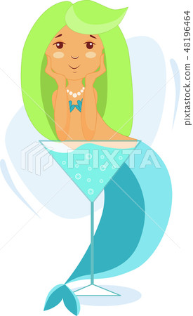 mermaid waitress - Stock Illustration [48196464] - PIXTA