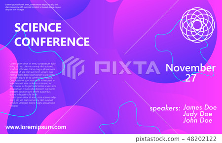 Science conference invitation design template - Stock Illustration ...