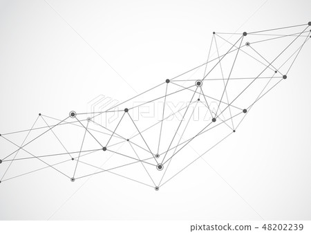 Abstract geometric connecting dots and lines - Stock Illustration ...