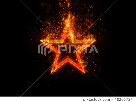 Burning star - Stock Illustration [48205724] - PIXTA