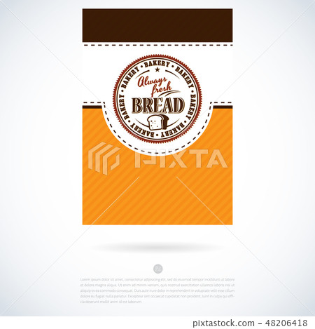 Vector bakery flat label tag template for bread - Stock Illustration ...