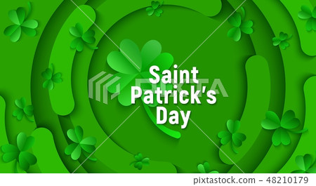 Vector Saint Patricks day holiday green shamrock - Stock Illustration ...