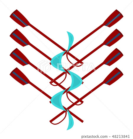 Vector logo for rowing club red and blue - Stock Illustration [48213841 ...