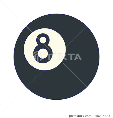 Pool eight ball cartoon - Stock Illustration [48213883] - PIXTA