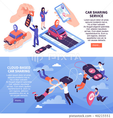 Car Sharing Banners - Stock Illustration [48215551] - PIXTA