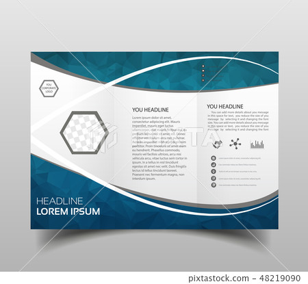 Vector modern tri-fold brochure - Stock Illustration [48219090] - PIXTA
