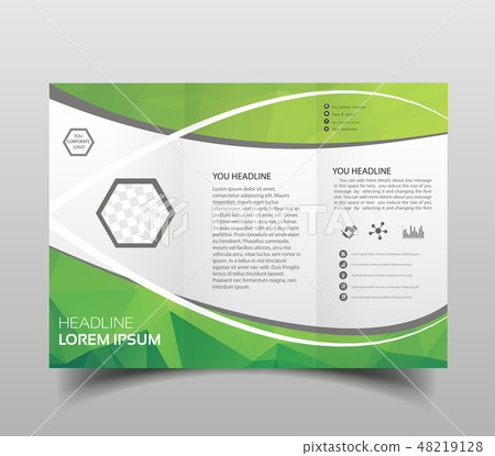 Vector modern tri-fold brochure design - Stock Illustration [48219128 ...