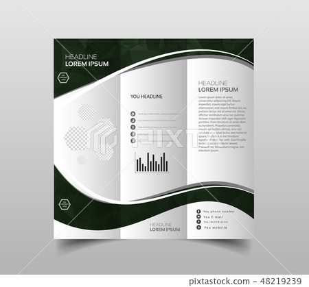 Vector collection of tri-fold brochure - Stock Illustration [48219239 ...