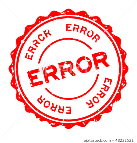 Grunge red error word round rubber seal stamp - Stock Illustration ...