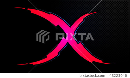 Red x logo abstract vector background - Stock Illustration [48223946 ...