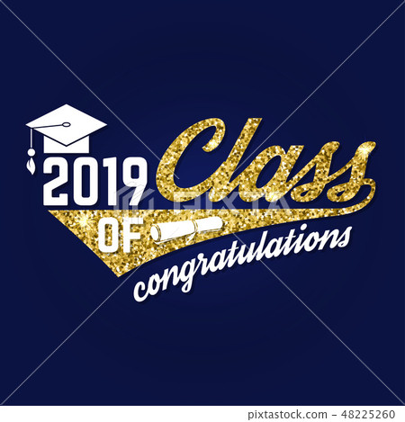 Vector Class of 2019 badge. Concept for shirt,... - Stock Illustration ...