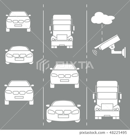Security camera and traffic - Stock Illustration [48225495] - PIXTA
