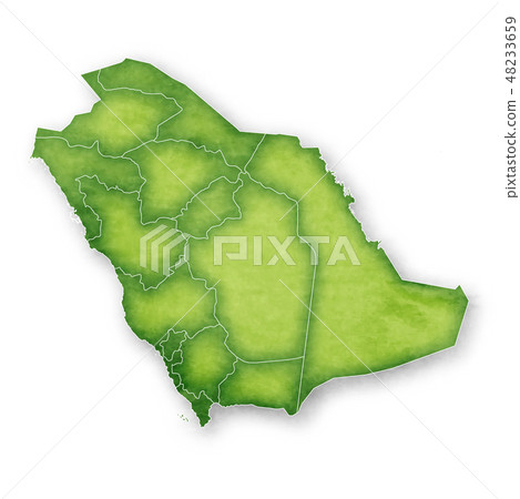 Saudi Arabia Map Frame Icon - Stock Illustration [48233659] - PIXTA