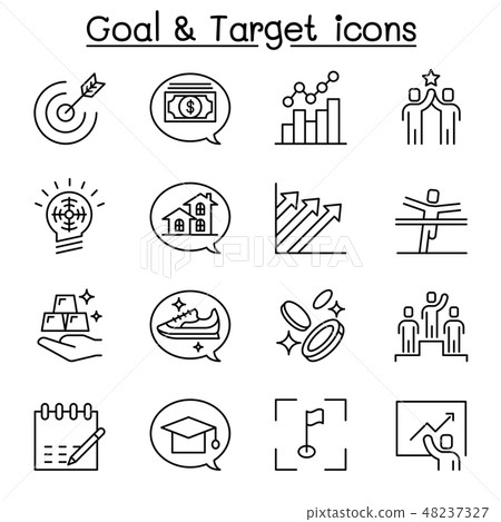 Target, purpose, aim, self improvement icon - Stock Illustration ...