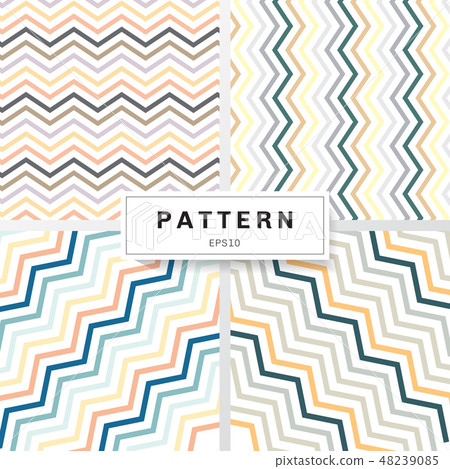 Set of chevron patterns pastels color background - Stock Illustration ...