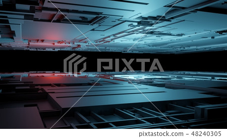 3d render Abstract Technology Background With... - Stock Illustration ...