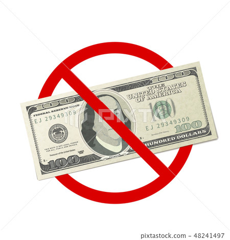 One hundred USA dollars banknotes are not... - Stock Illustration ...