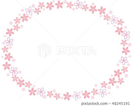 Cherry tree frame - Stock Illustration [48245191] - PIXTA
