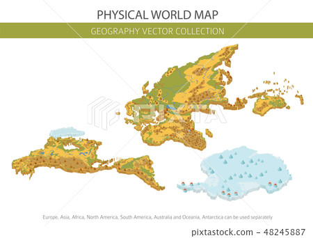 World map elements. Build your own geography - Stock Illustration ...