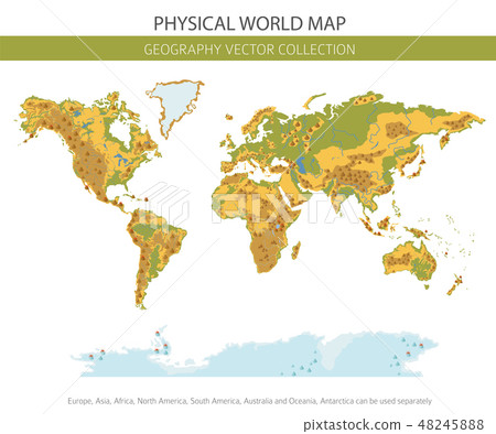 World map elements. Build your own geography - Stock Illustration ...