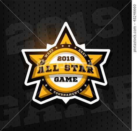 All star game. Sport emblem, logo. - Stock Illustration [48246660] - PIXTA