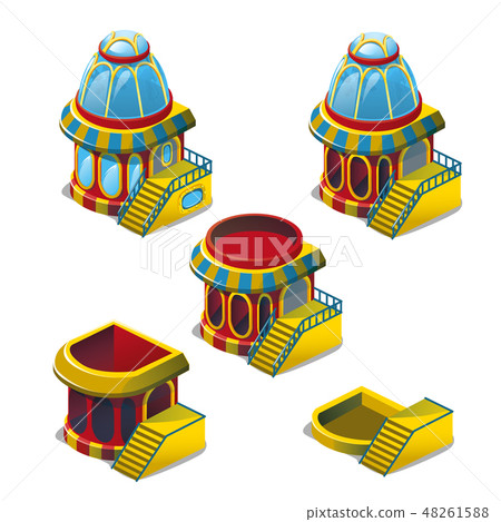 The set of stages of construction of fish house... - Stock Illustration ...