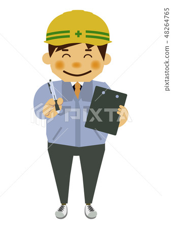 Worker's illustration. Male clip art in work... - Stock Illustration ...