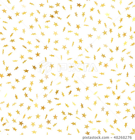 Seamless gold star confetti rain festive... - Stock Illustration ...