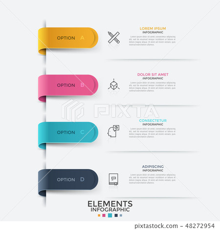Bright colored infographic design template - Stock Illustration ...