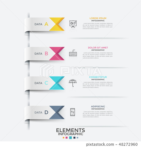 Concept of list with 4 options to choose - Stock Illustration [48272960 ...