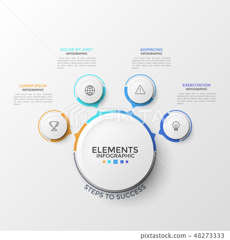 Modern infographic design template - Stock Illustration [48273333] - PIXTA
