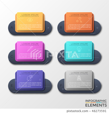 Bright infographic design template - Stock Illustration [48273591] - PIXTA