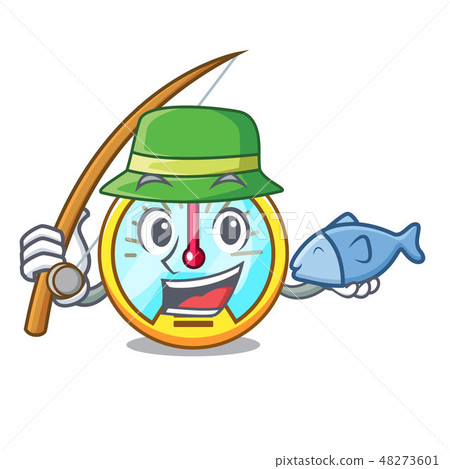 Fishing speedometer isolated with in the mascot-插圖素材 [48273601] - PIXTA圖庫